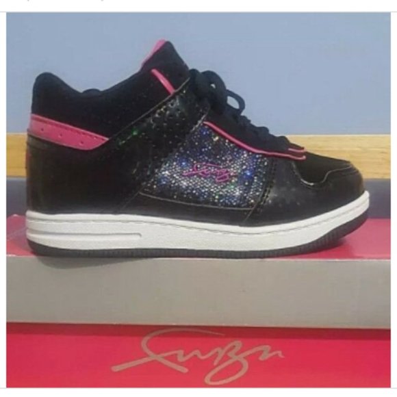 FUBU | Shoes | Fubu Youth Girl Size 2 Sneaker Black Fuchsia | Poshmark